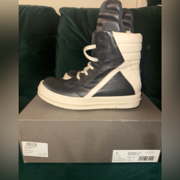 Rick Owens | Shoes | Rick Owens Kids Geobaskets Blackmilkmilk | Poshmark